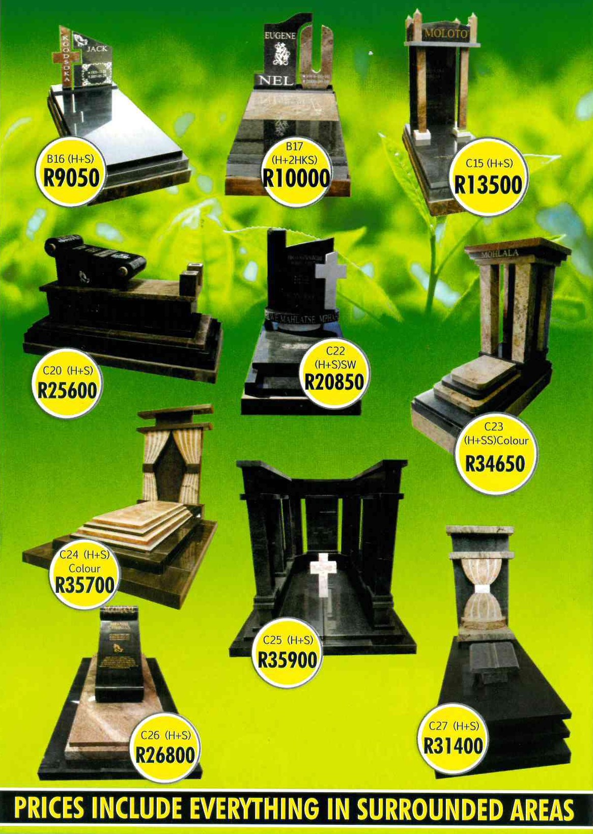 Flyer - Tombfu Tombstones - Townlands, Lydenburg